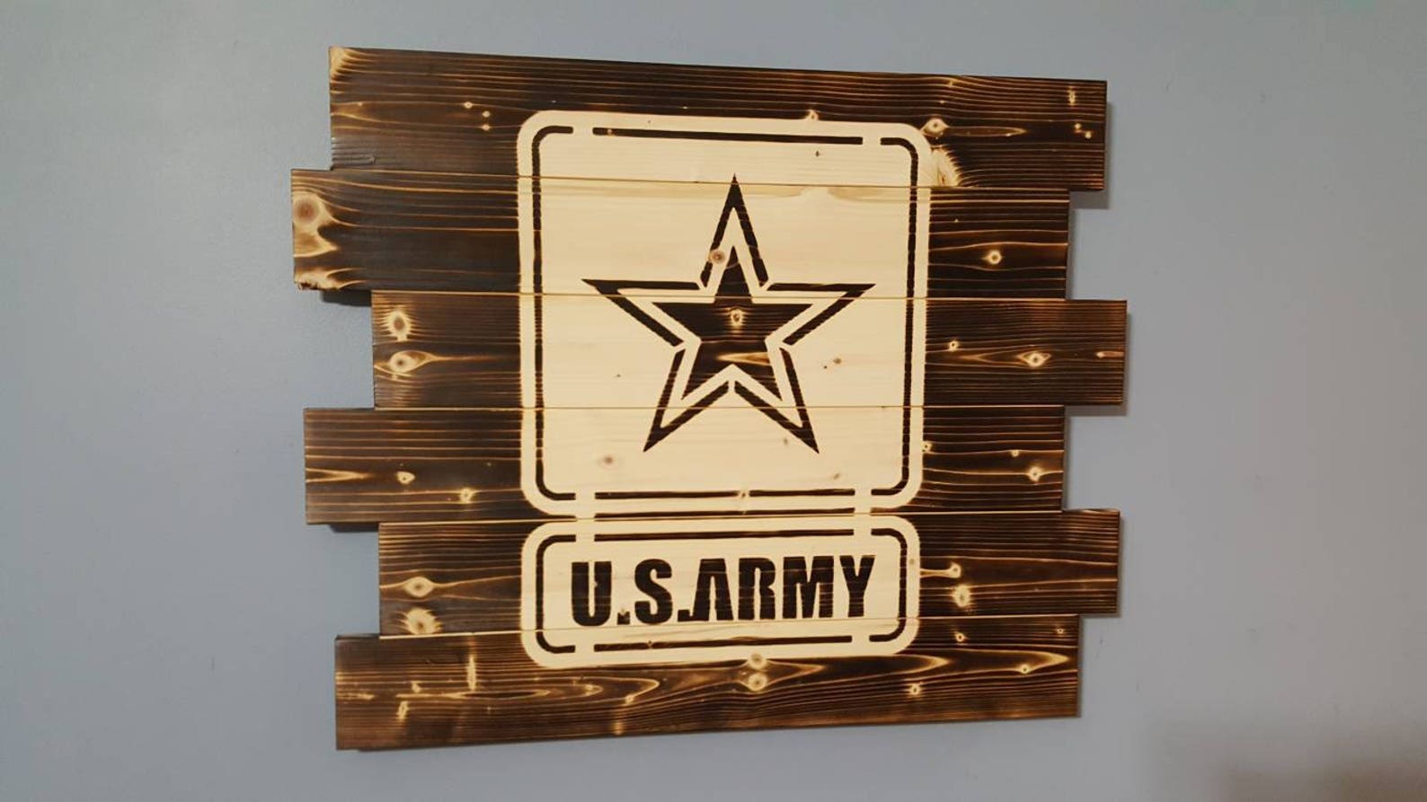 United States Army Army Wooden Rustic Wall Art | Etsy