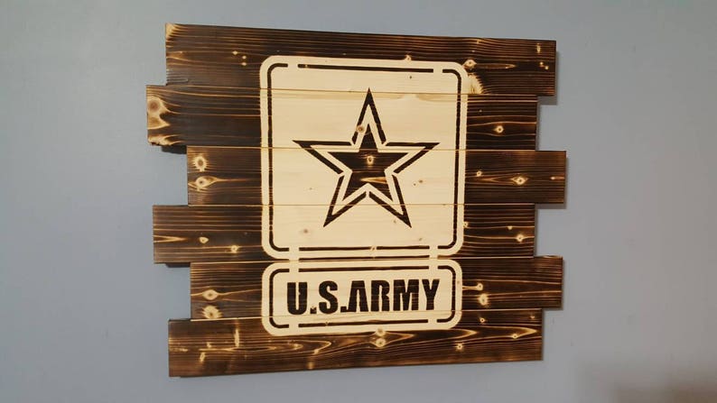 United States Army Army Wooden Rustic Wall Art - Etsy