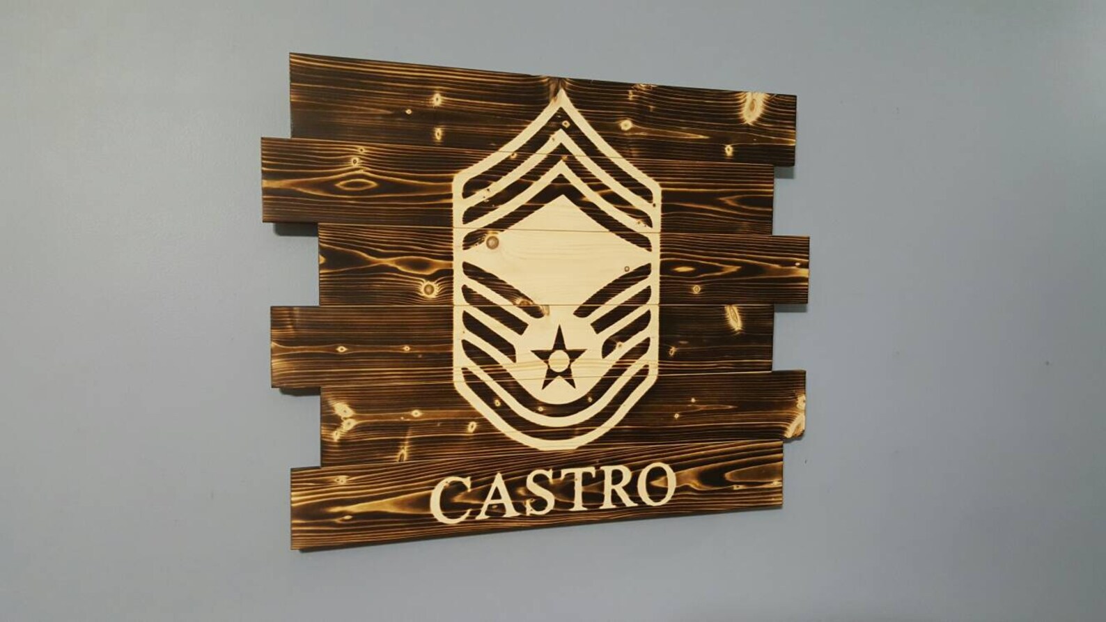 Chief Master Sergeant Wooden Rustic Wall Art | Etsy