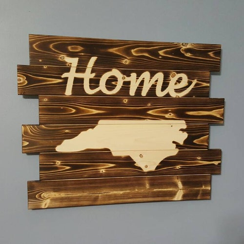 Wooden North Carolina State Sign Wall Art Personalized Wood - Etsy