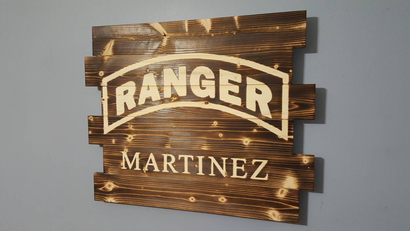 Ranger Wooden Rustic Wall Art / Military / Ranger | Etsy