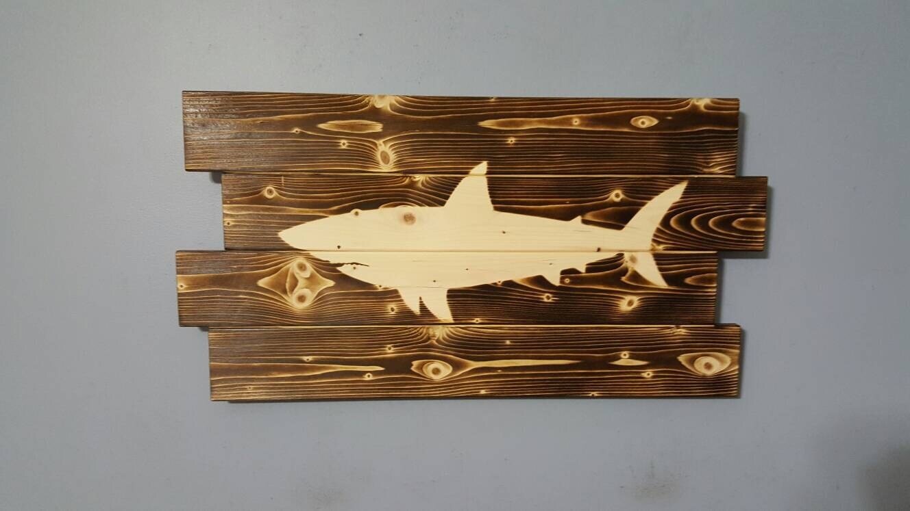 Shark Sign Shark Decor Beach Decor Beach House Rustic - Etsy
