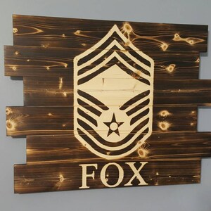 Chief Master Sergeant Wooden Rustic Wall Art - Etsy