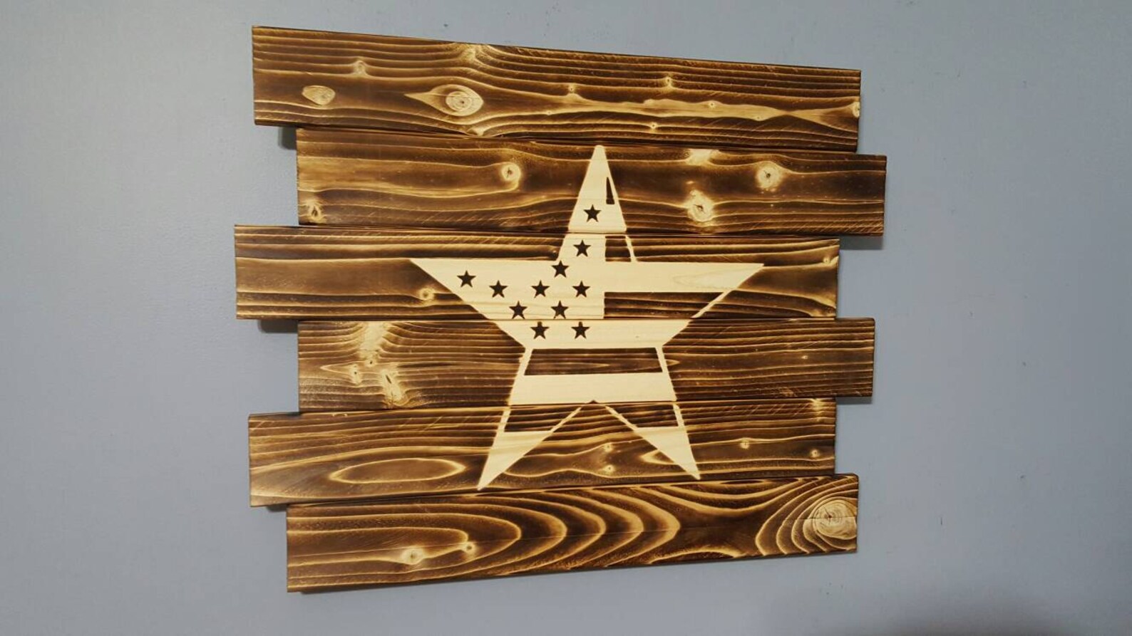 Stars and Stripes American Flag Decor Rustic Patriotic Wall | Etsy