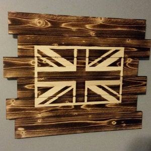 Union Jack British Flag Union Flag Wooden Rustic Wall - Etsy