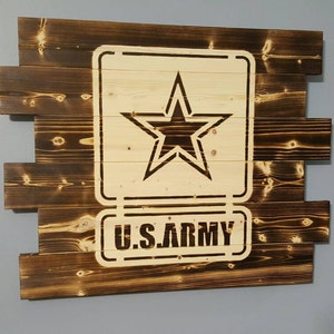 United States Army, Army Wooden Rustic Wall Art - Etsy