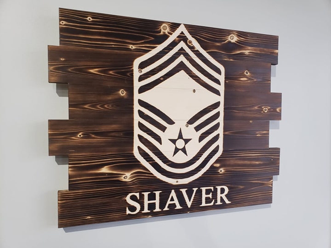 Chief Master Sergeant Wooden Rustic Wall Art - Etsy