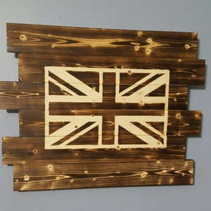 Union Jack British Flag Union Flag Wooden Rustic Wall - Etsy