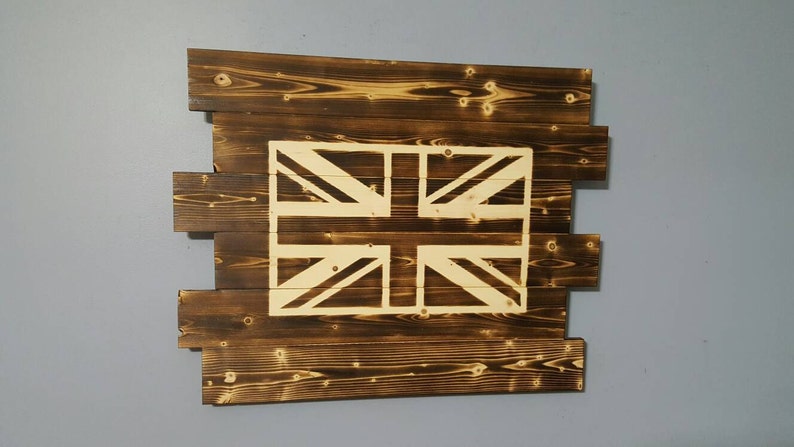 Union Jack British Flag Union Flag Wooden Rustic Wall - Etsy