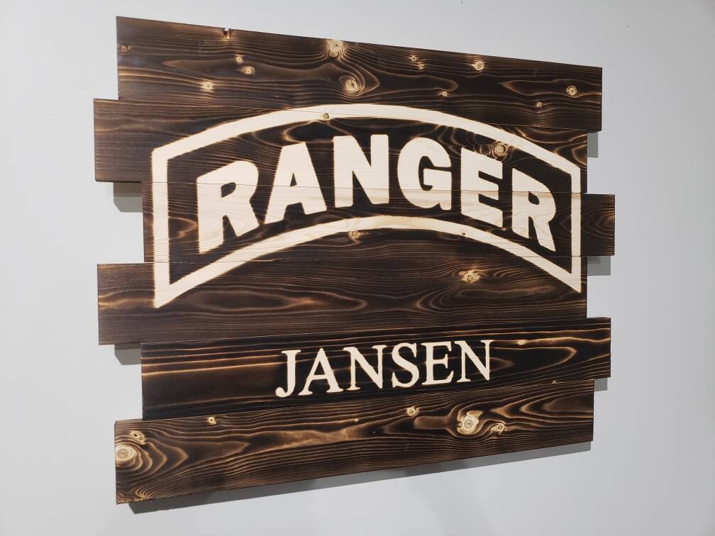 Ranger Wooden Rustic Wall Art / Military / Ranger | Etsy