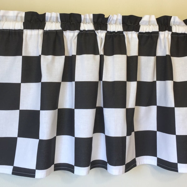 Black and White Checkered Fabric - Etsy