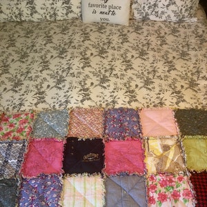Rag Quilt Bed Runner - Etsy