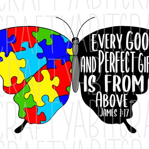 Autism Butterfly Autism Awareness Digital Download | Etsy
