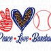 Peace Baseball SVG, PNG, Sublimation, Digital Download, Silhouette ...