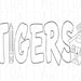 Tigers/schoolhouse/pencil/back to School/teacher/team/mascot - Etsy