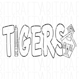 Tigers/schoolhouse/pencil/back to School/teacher/team/mascot Svg/png ...