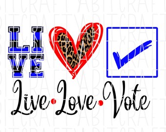 Vote SVG PNG Sublimation Digital Download Silhouette | Etsy