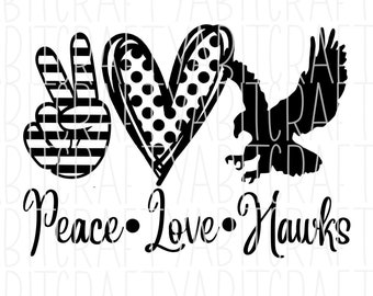 Peace Love Eagles SVG Png/sublimation Digital Download | Etsy