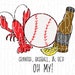 Crawfish, Baseball, and Beer/love, Crawfish/tails/mudbugs/heads Svg,png ...