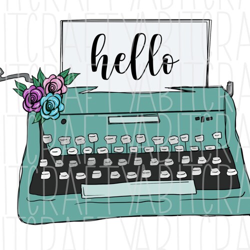 Writer/vintage Typewriter PNG Sublimation Digital - Etsy