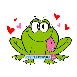 Valentine's Day Frog/cute Frog/love/valentine's Day Sublimation/svg ...