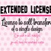Extended License A Single Digital Design design/design - Etsy