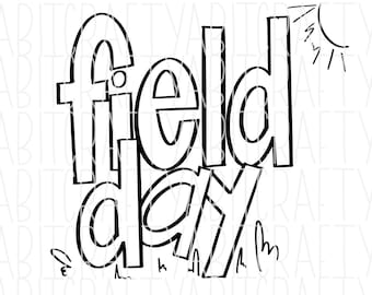 Field Day Png Sublimation Digital Download Hand Drawn | Etsy