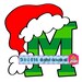 Letter M/mascot/team/initial/christmas/monogram/xmas/santa Hat Svg/ Png ...