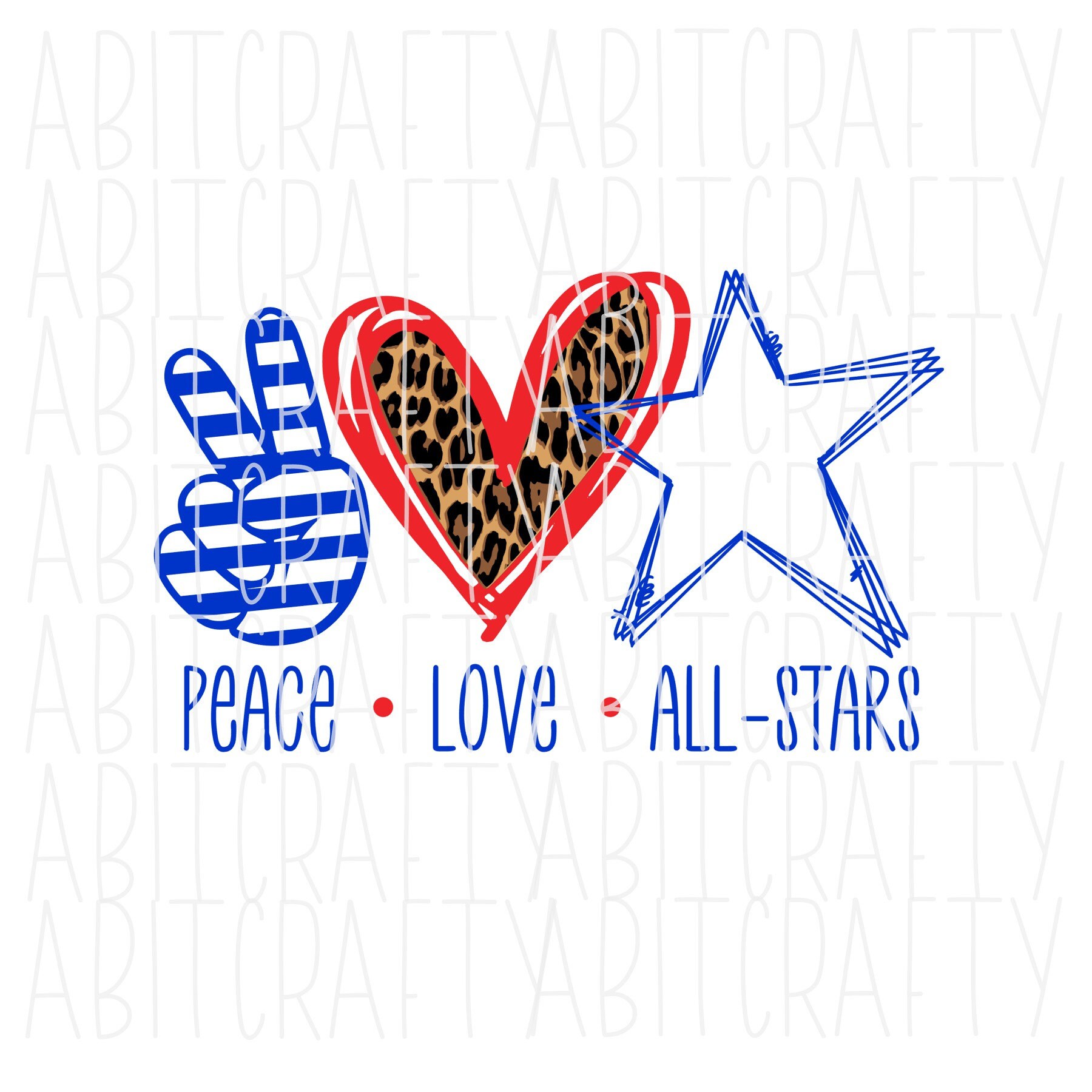 Peace Love Stars SVG/PNG/Sublimation Print then Cut Vector | Etsy