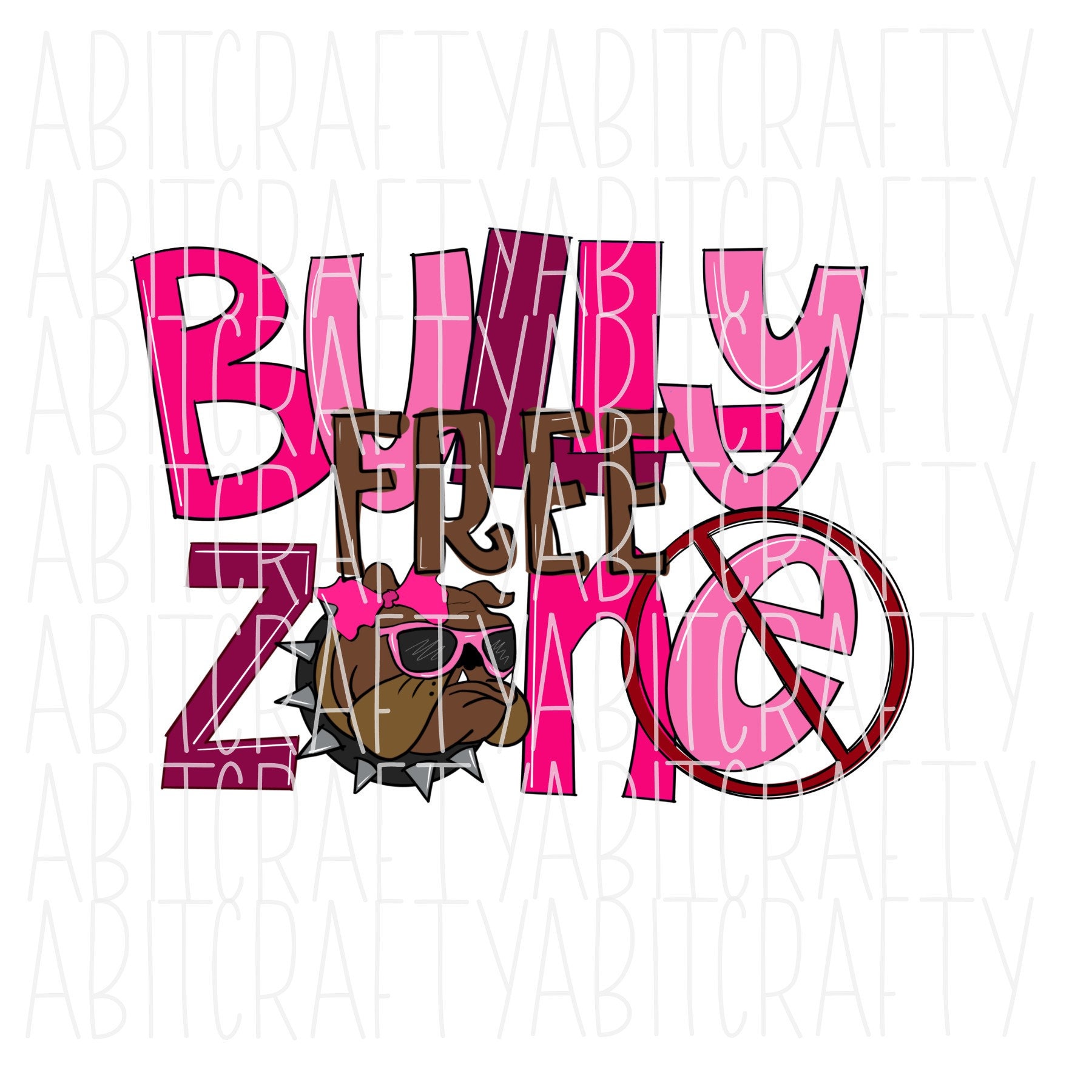Pink Anti-bullying/no Bullying Png Digital Download - Etsy