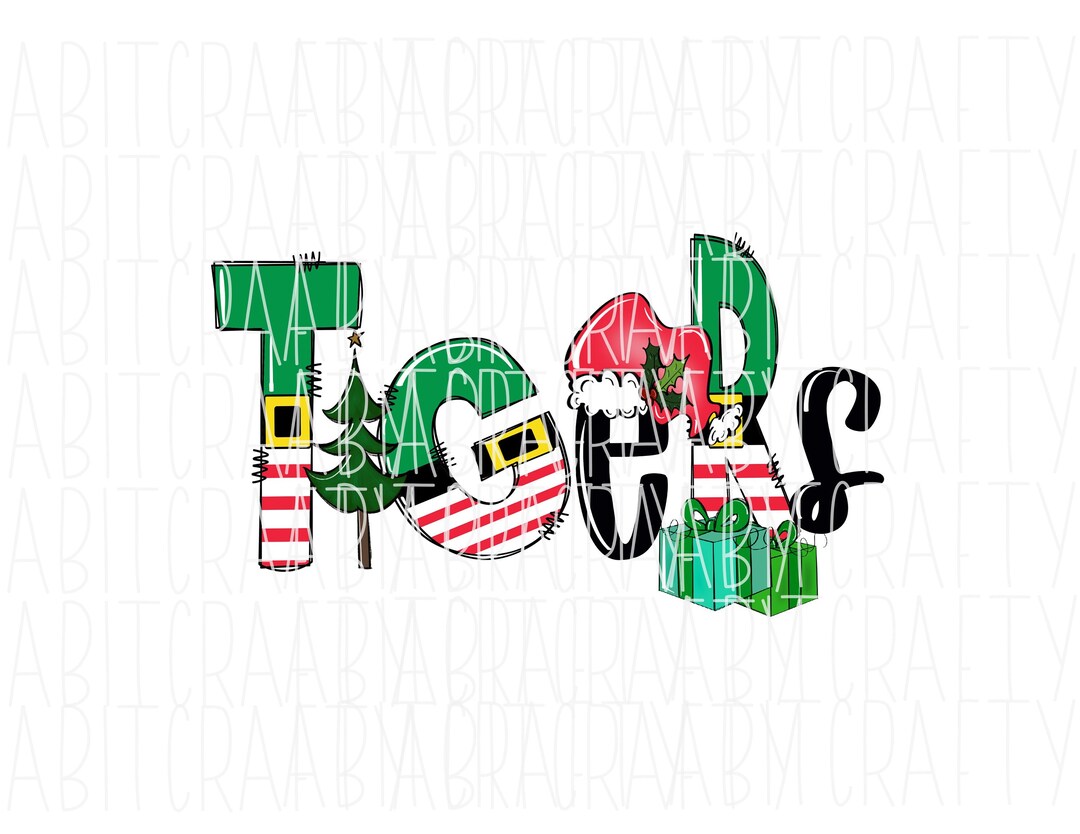 Christmas/elf/tigers/mascot/christmas Tree/ornament Png/sublimation ...