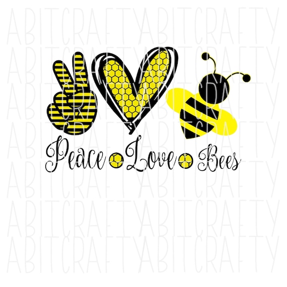 Peace Love Bees Svg Png/mascot/digital Download/sublimation | Etsy