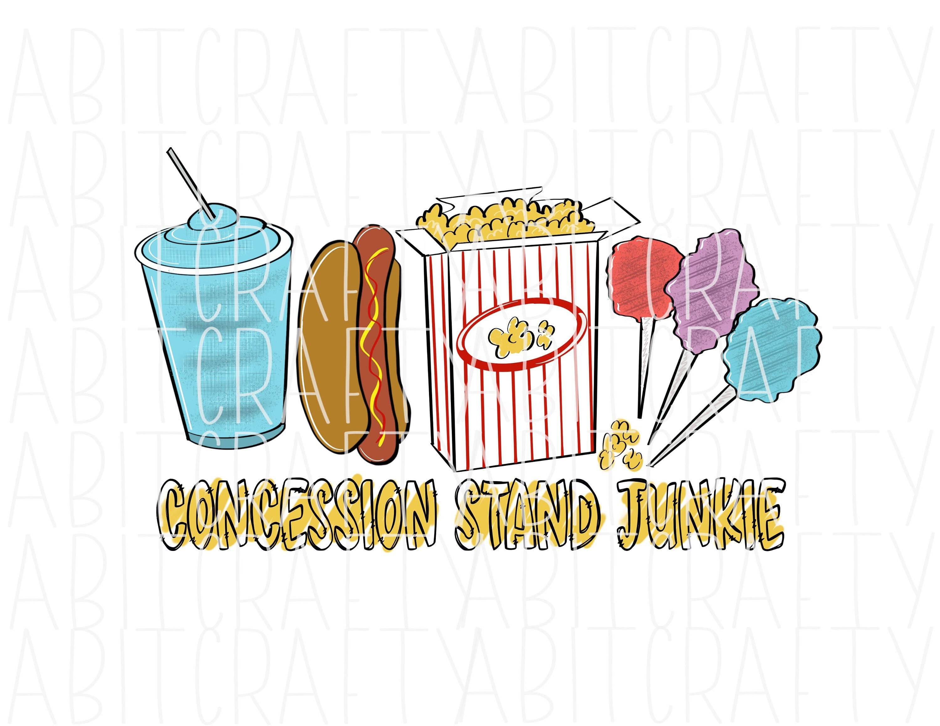 Sports Concession Stand Menu Clipart