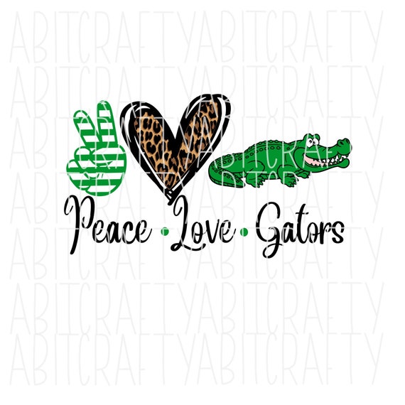 Peace Love Gators/alligators Svg/png/sublimation File Digital - Etsy