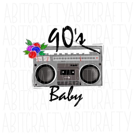 90's Baby/1990s/ Vintage Boombox PNG Sublimation Digital - Etsy