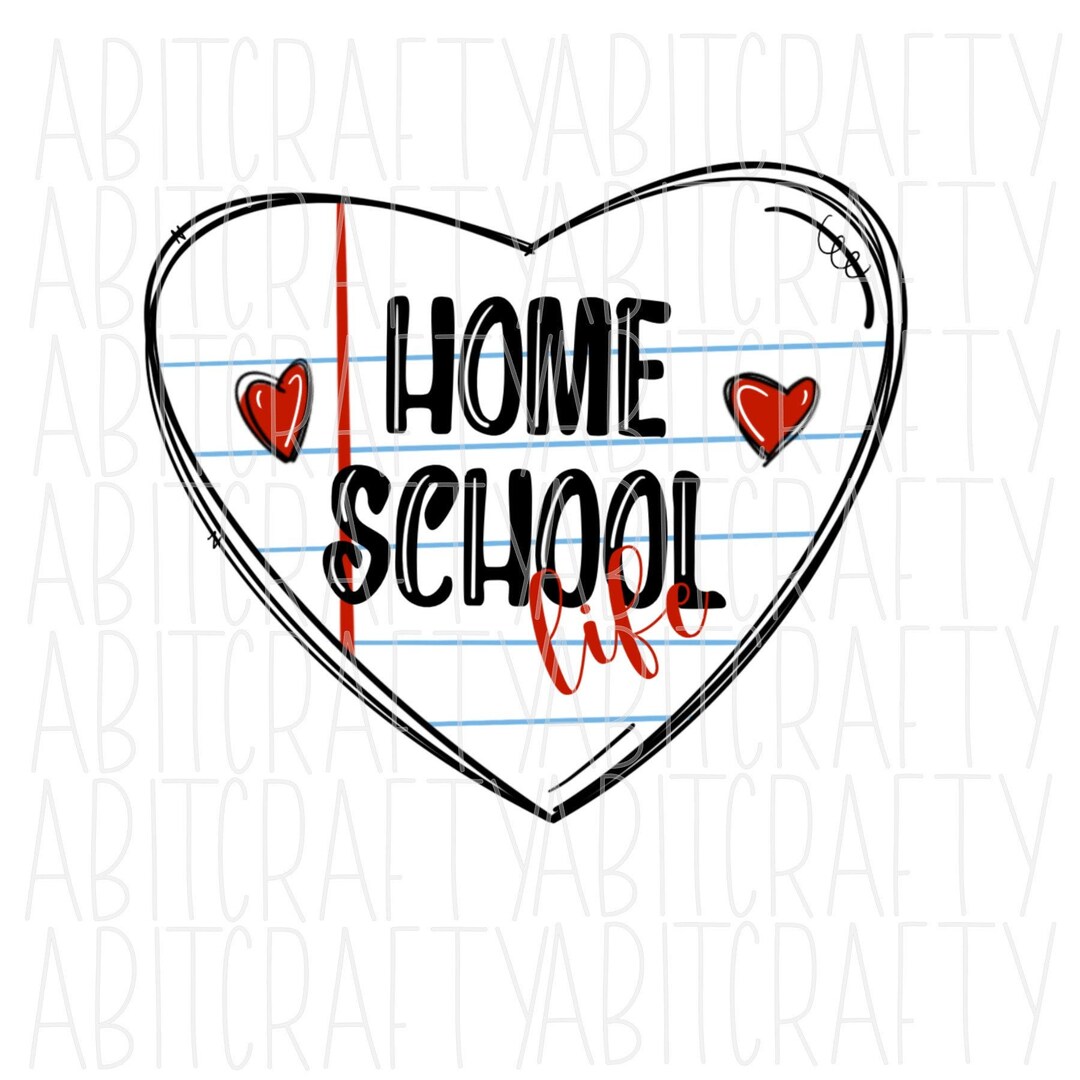 School Life/notebook Paper/ Teaching Heart JPEG/PNG, Sublimation ...