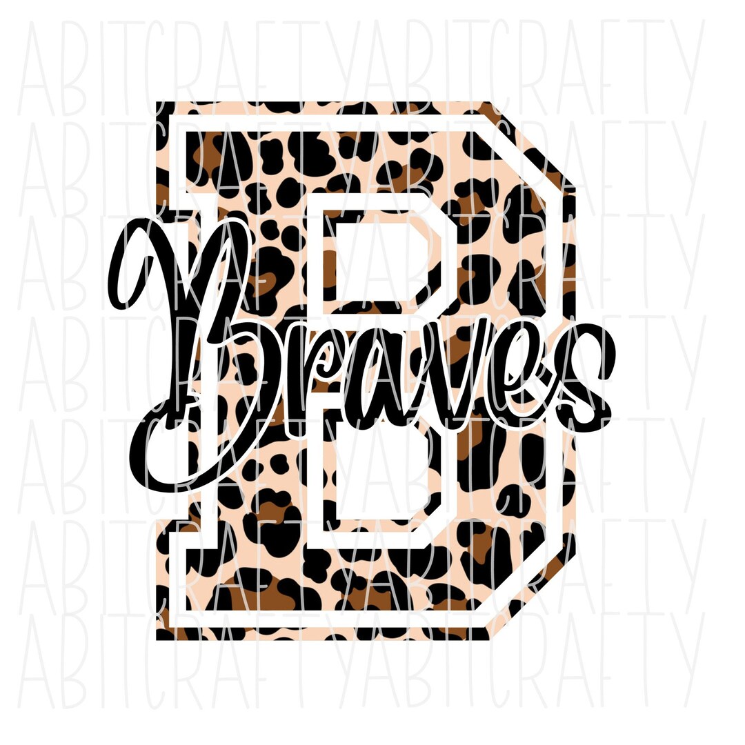 Leopard Braves School Mascot/back to School/png/sublimation, Digital ...