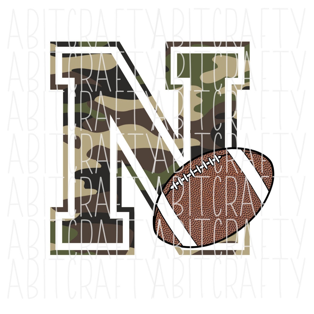 Camo Letter N Football Mascot Png/sublimation/digital Download - Etsy
