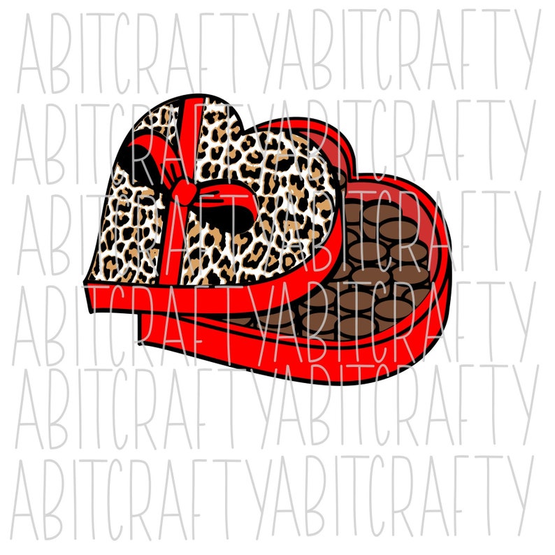 Cheetah/leopard Print Chocolate Box/valentine's Day Candy Svg, Png ...