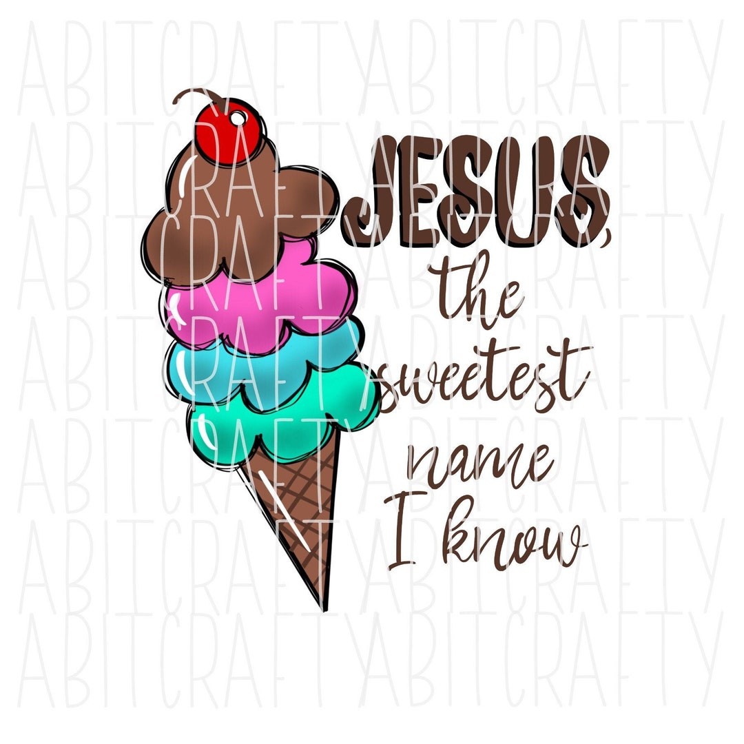 Jesus/ice Cream Png, Sublimation, Digital Download- Hand Drawn - Etsy