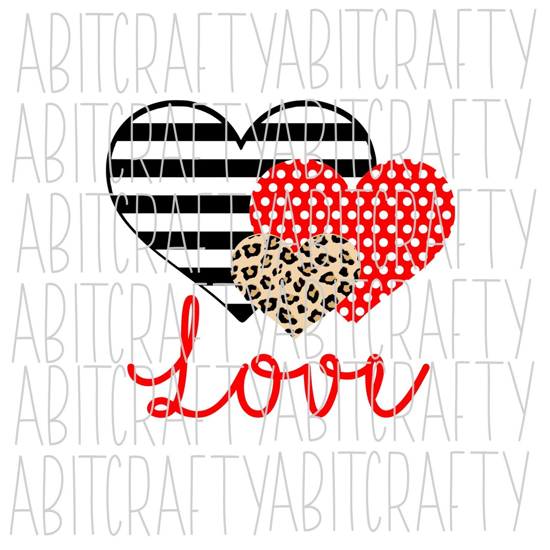 3 Hearts Svg, Png, Sublimation, Digital Download, Cricut, Silhouette ...