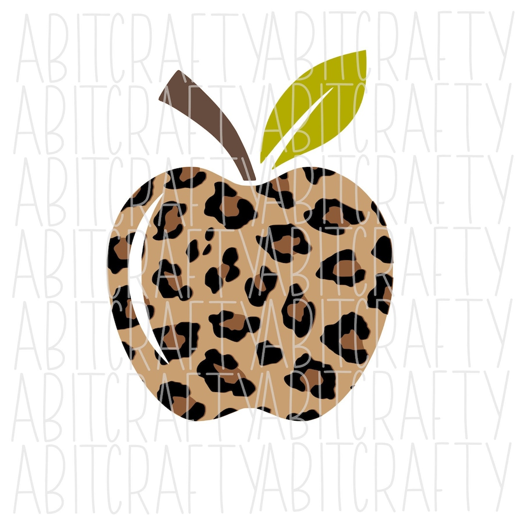 Leopard Apple/teacher Apple SVG, Png,sublimation, Cricut, Sublimation ...