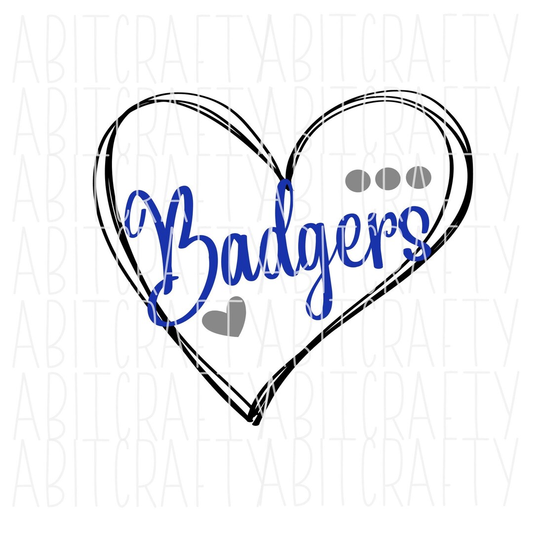 Badgers Heart Svg, Png, Sublimation, Digital Download - Etsy