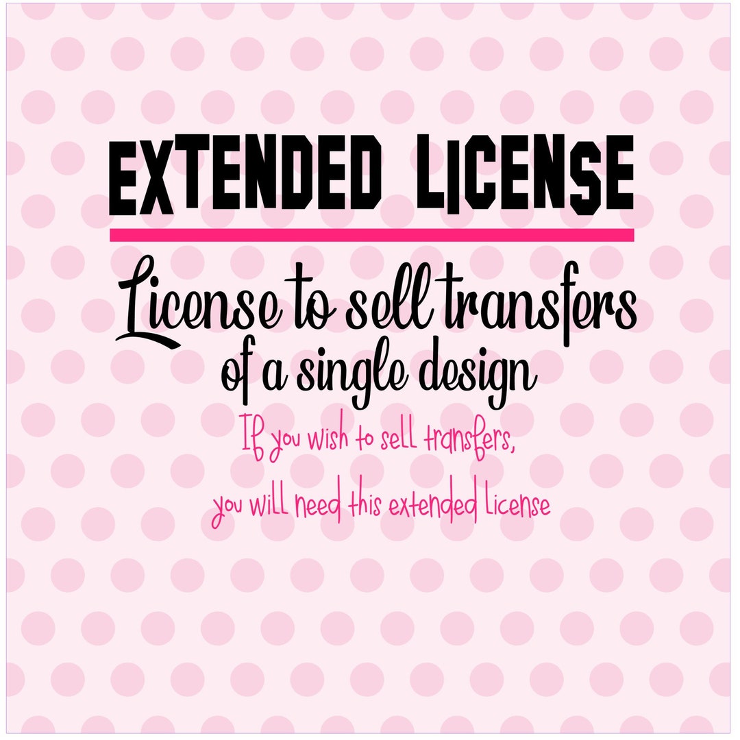 Extended License A Single Digital Design design/design - Etsy
