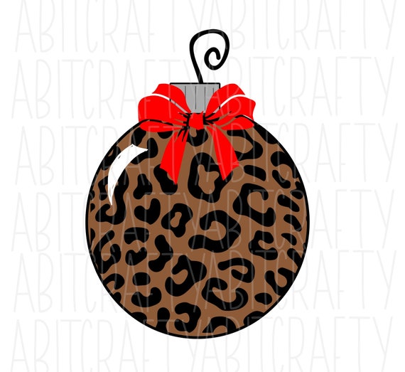 Leopard/cheetah Christmas Ornament Svg Png Jpeg | Etsy