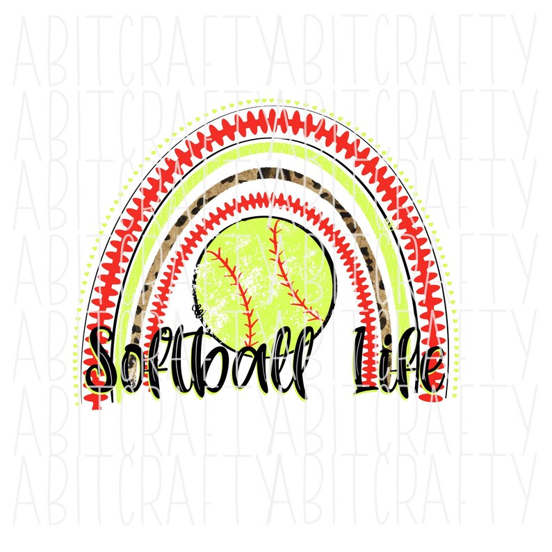 Softball Rainbow/sports/girls PNG Sublimation Digital - Etsy