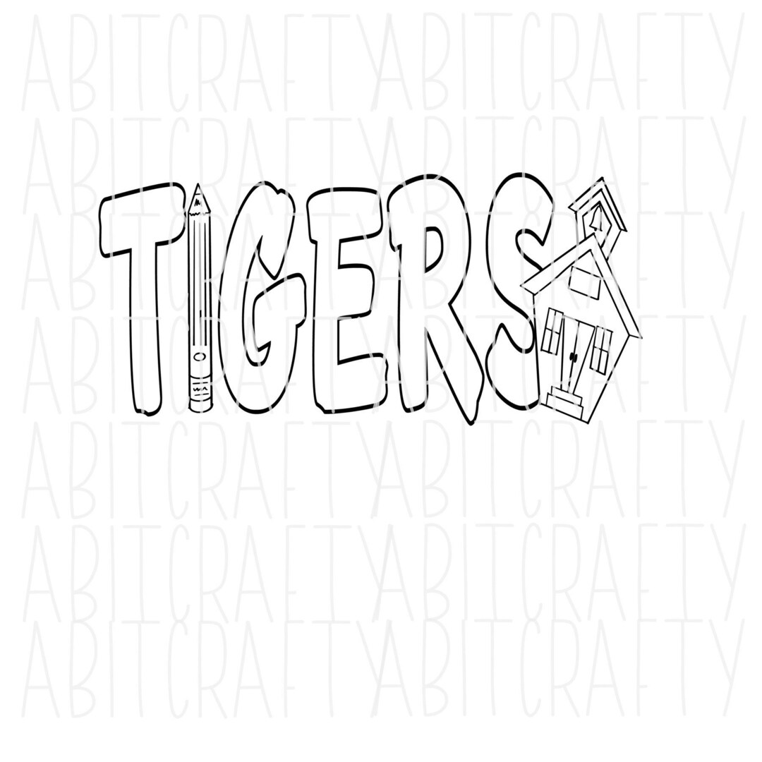 Tigers/schoolhouse/pencil/back to School/teacher/team/mascot Svg/png ...