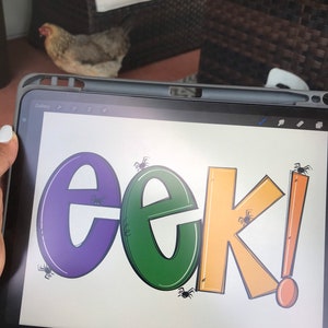 Eek!/spiders/halloween/png/sublimation/digital Download - Hand Drawn - Etsy