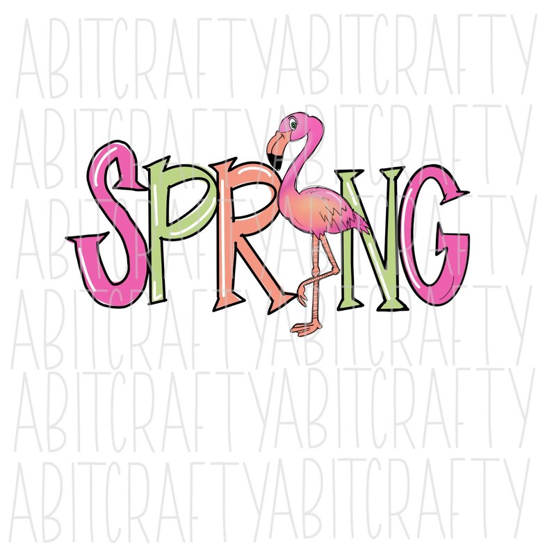 Spring/flamingo Png Sublimation Digital Download Hand | Etsy