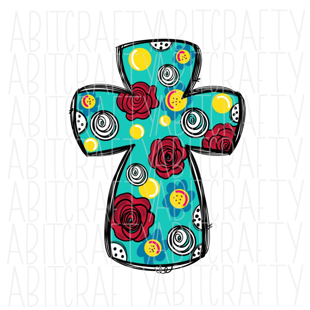 Cross Png, Sublimation, Digital Download - Hand Drawn - Etsy